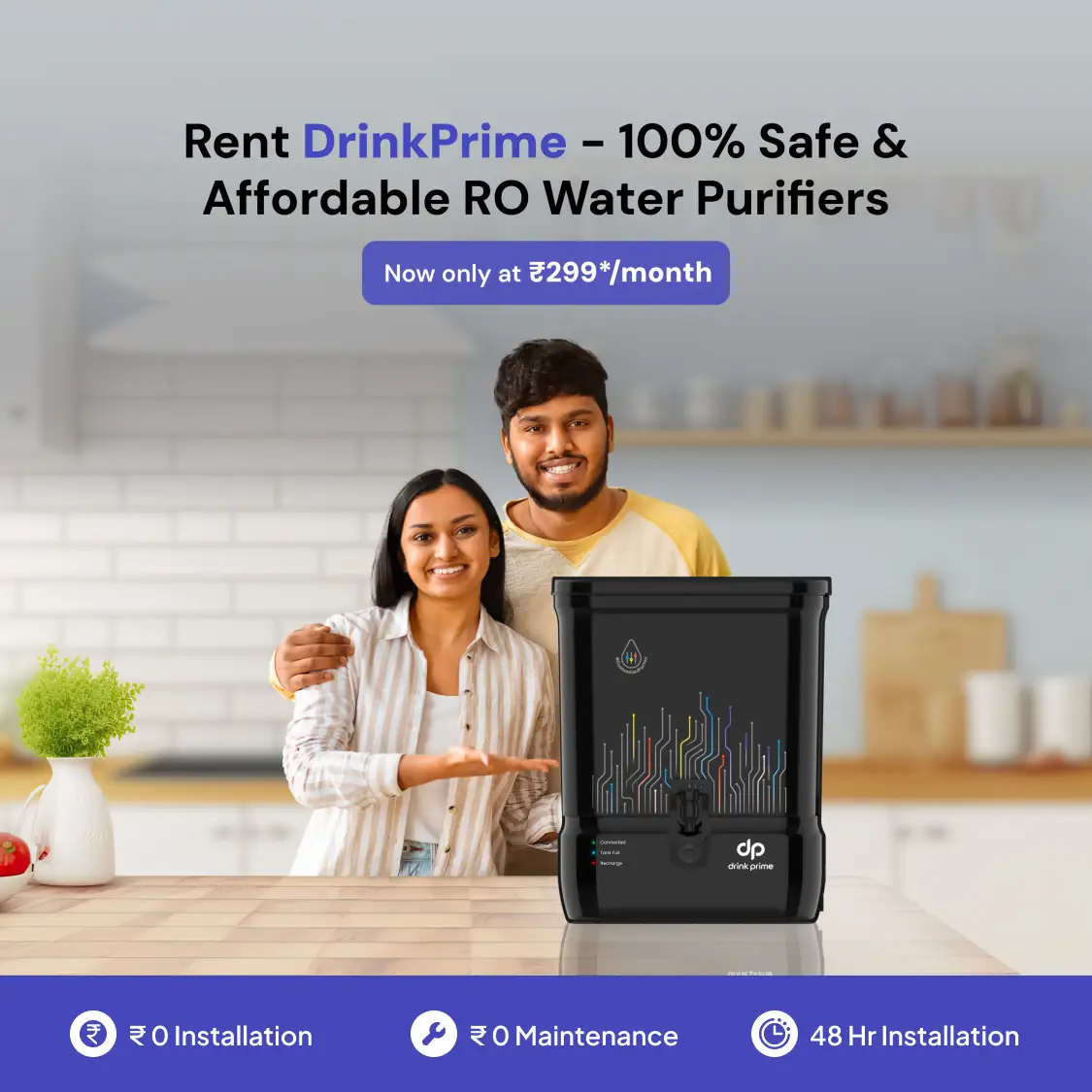 Water Purifier: Get India’s Smartest Water Purifier on Rent - DrinkPrime